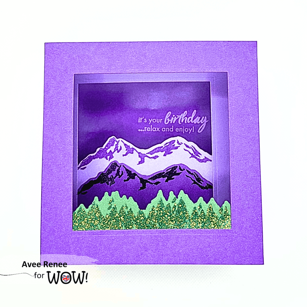 Shadow Box Mountain Card - WOW Embossing Powder