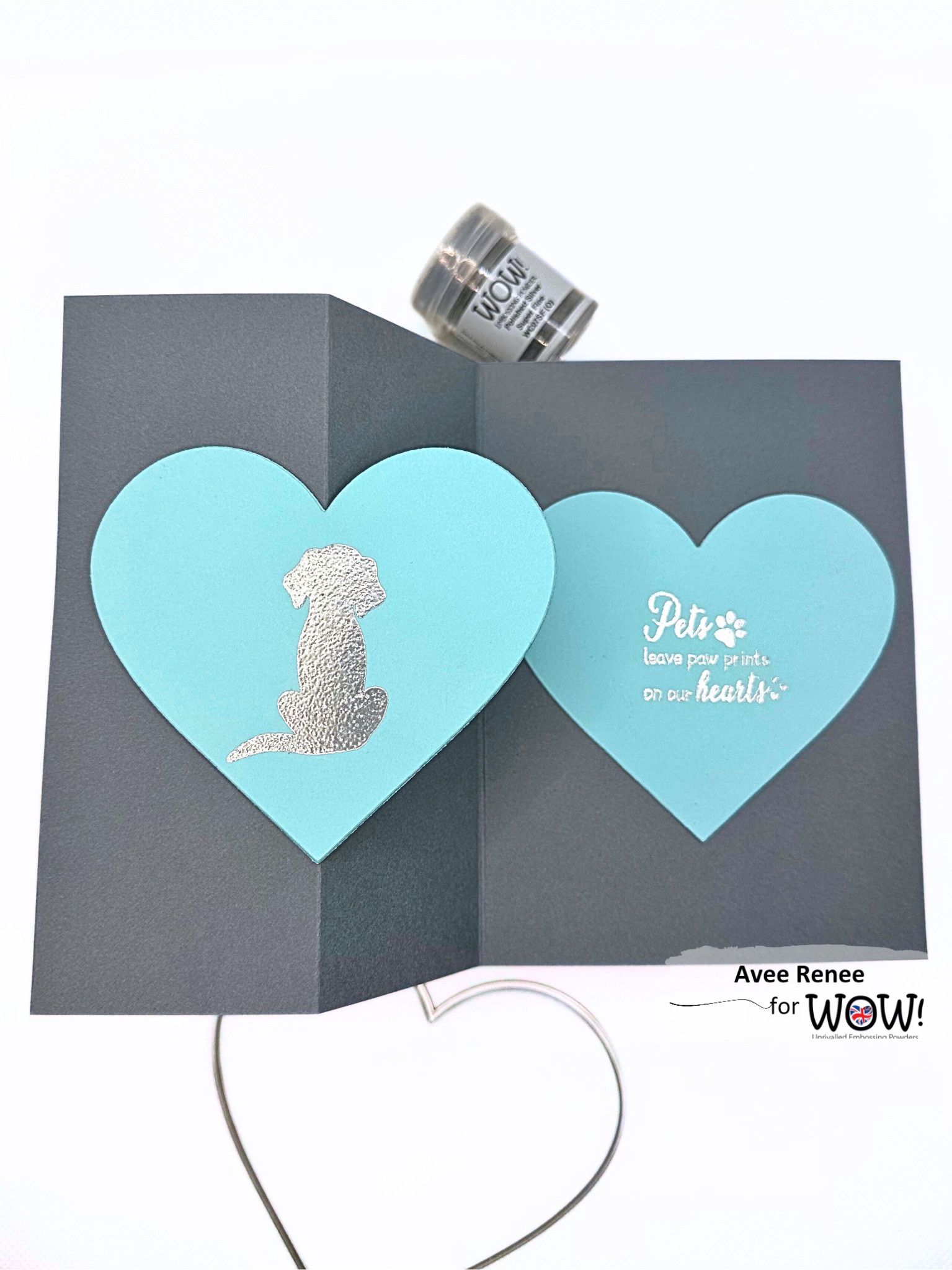 Z Fold Pet Sympathy Card - WOW Embossing Powder