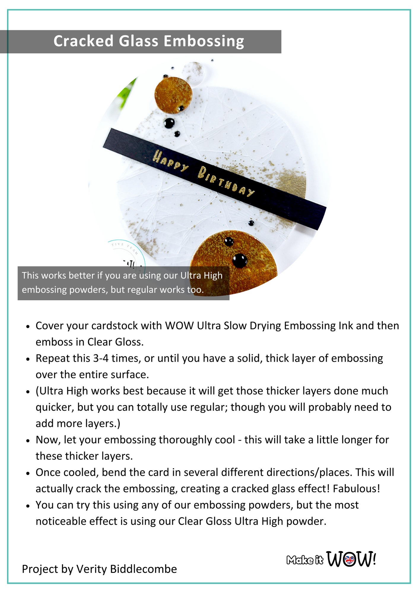 Techniques - WOW Embossing Powder