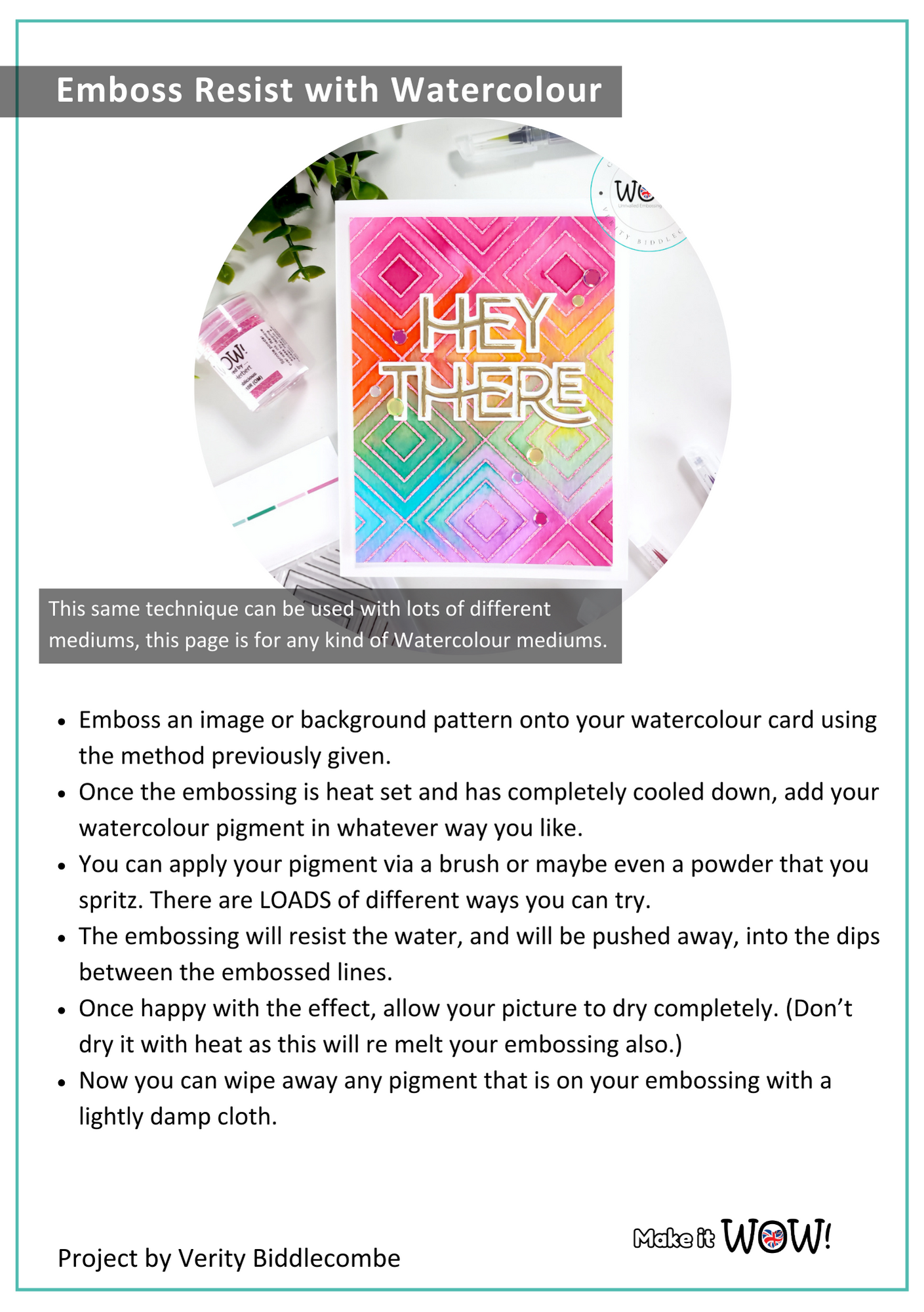 Techniques - WOW Embossing Powder