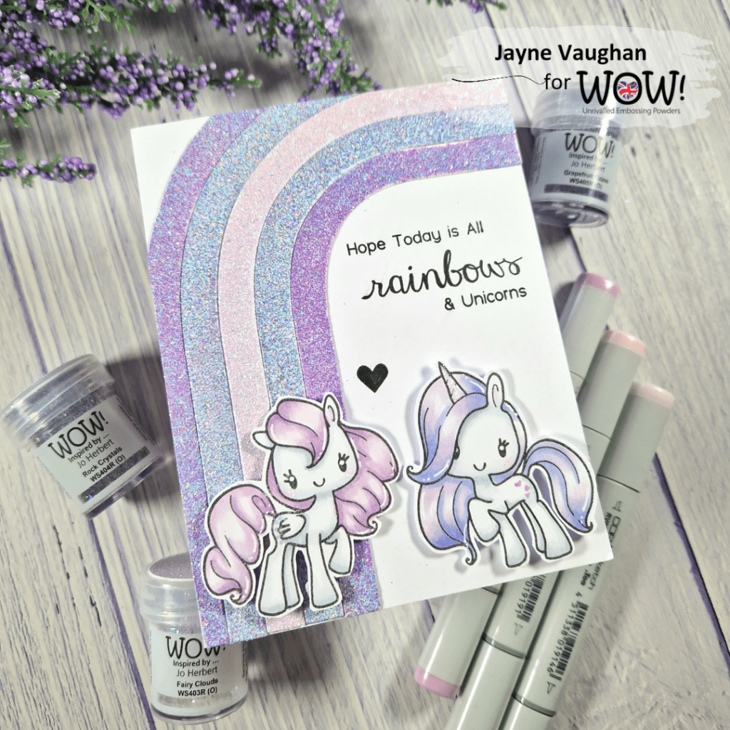 EMBOSSING DIE CUT RAINBOWS - WOW Embossing Powder