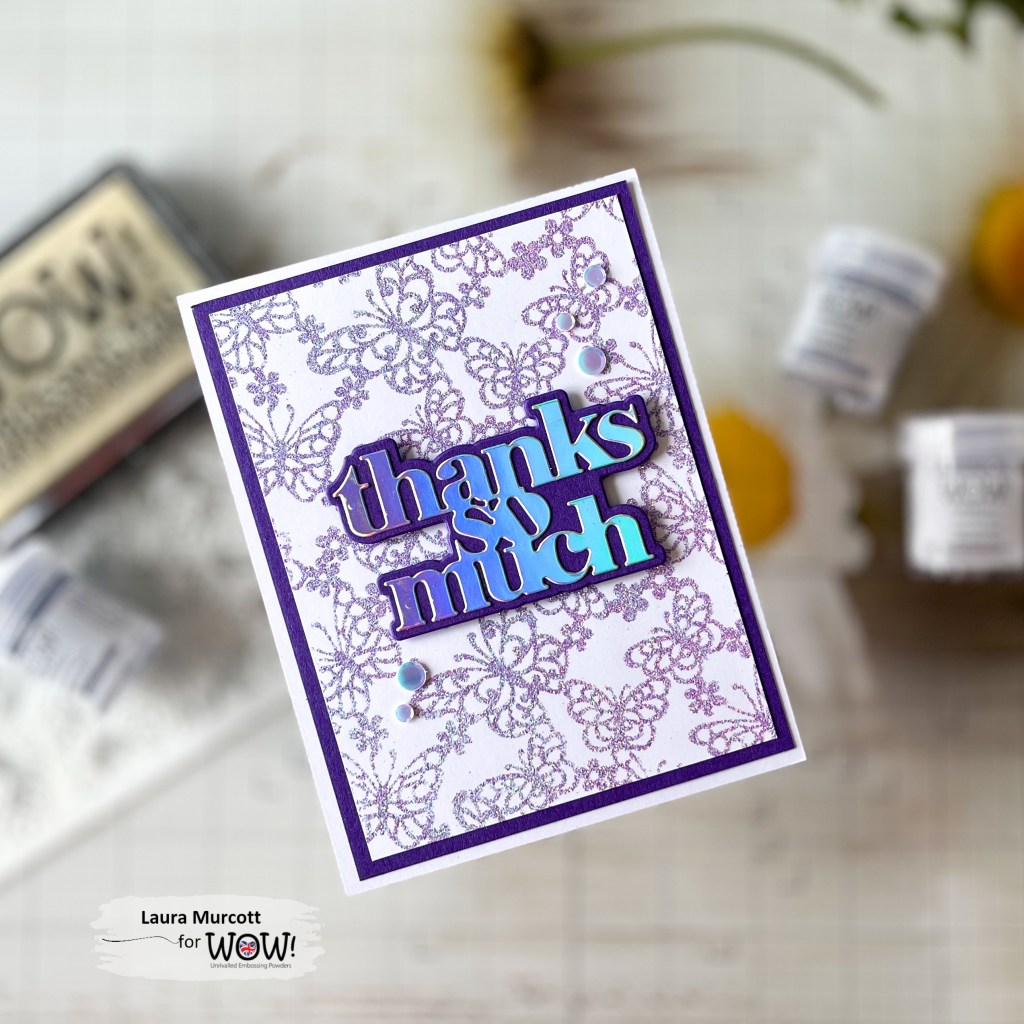 Reverse stenciling with your embossing powders - WOW Embossing Powder